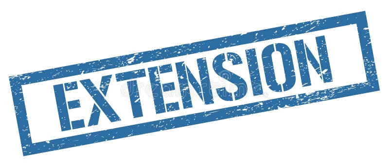 EXTENSION Text Written on Red Grungy Round Stamp Stock Illustration ...