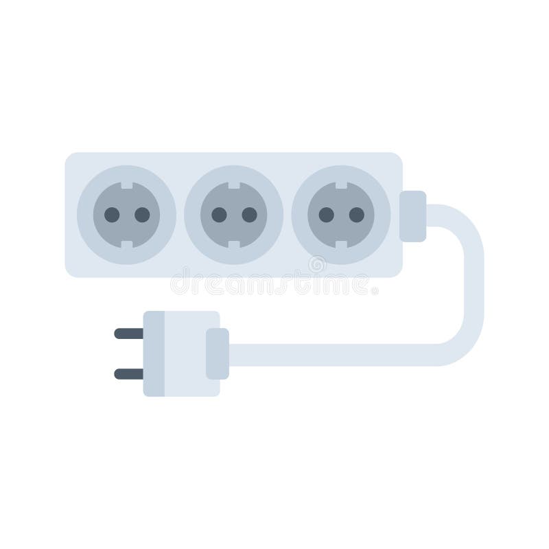 Extension Cord. Electricity Symbol. Extension Cord for Three Sockets ...