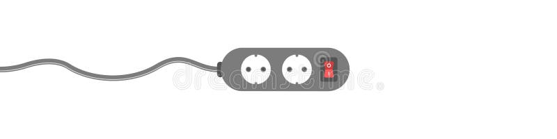 Extension Cord Vector Icon. Multi-socket Adapter. Many Connectors for ...