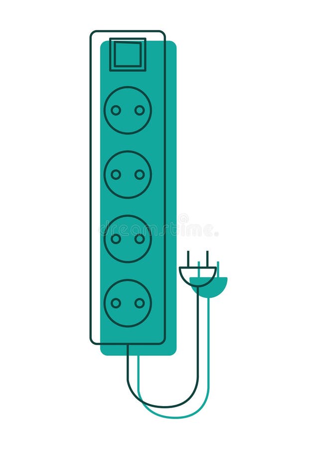 Extension Cord. Vector Illustration Decorative Design Stock Vector ...