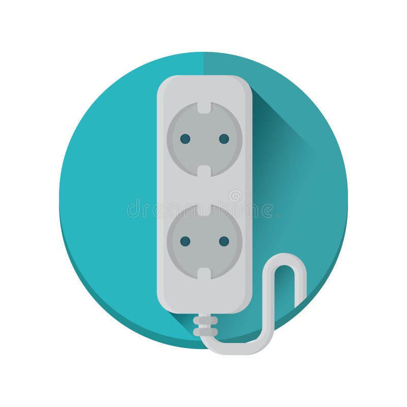 Extension Cord. Vector Illustration Decorative Design Stock Vector ...