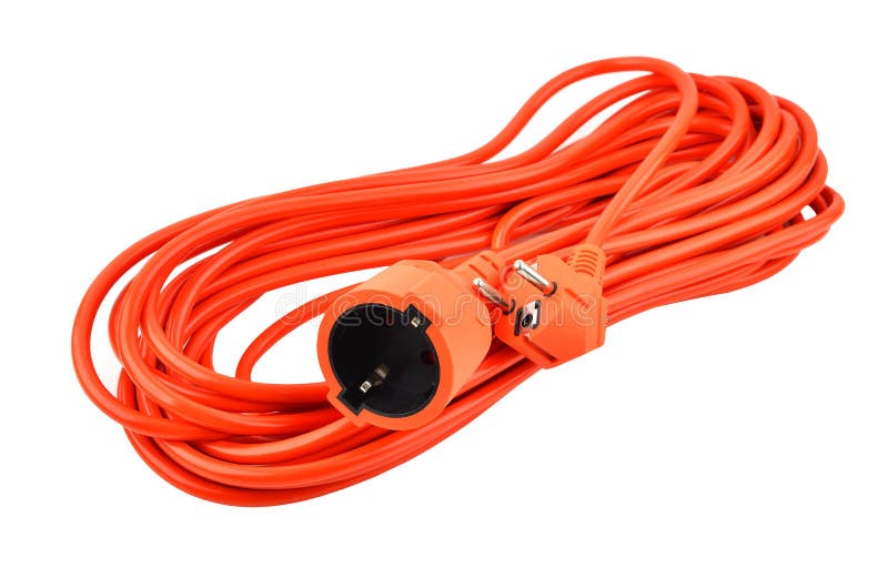 Extension Electric Cable with Plug Stock Photo - Image of engineering ...