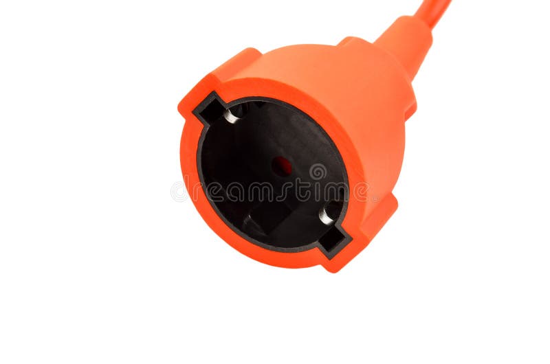 Extension Electric Cable with Plug Stock Image - Image of insulation ...