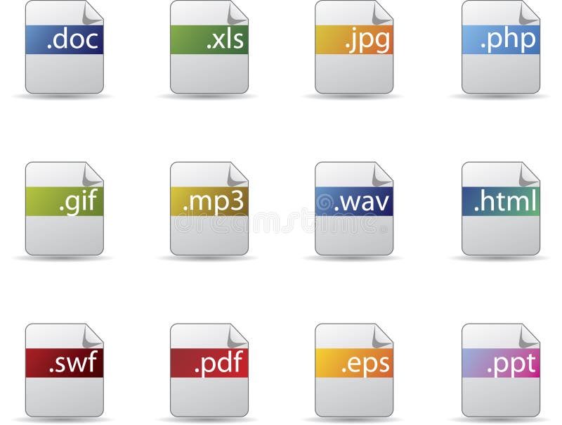 Extension icon set stock vector. Illustration of office - 13752403