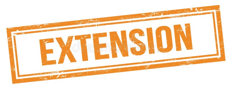 EXTENSION Text on Blue Grungy Vintage Stamp Stock Illustration ...