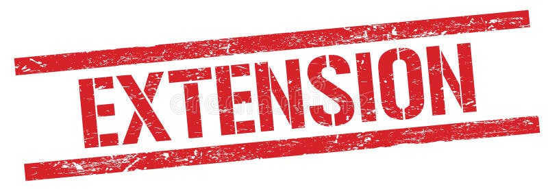 EXTENSION Text on Blue Grungy Vintage Stamp Stock Illustration ...