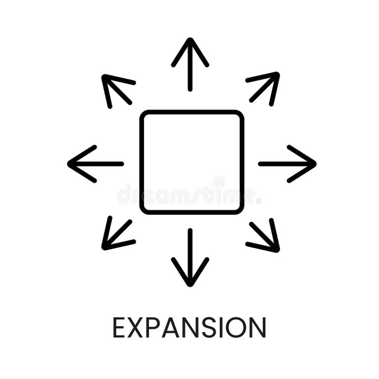 Extension Vector Line Icon with Editable Stroke Stock Vector ...