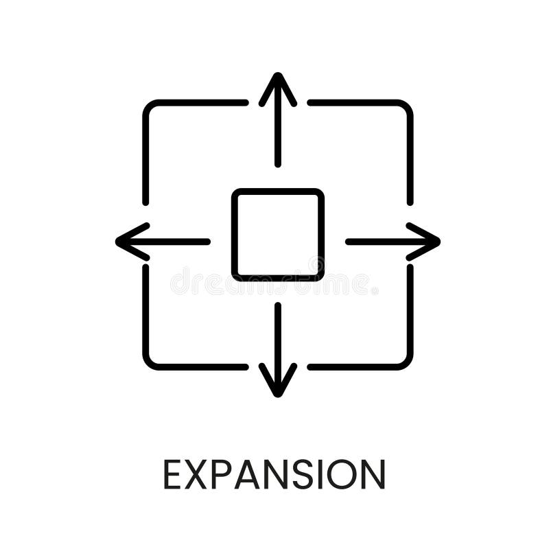 Extension Vector Line Icon with Editable Stroke Stock Vector ...