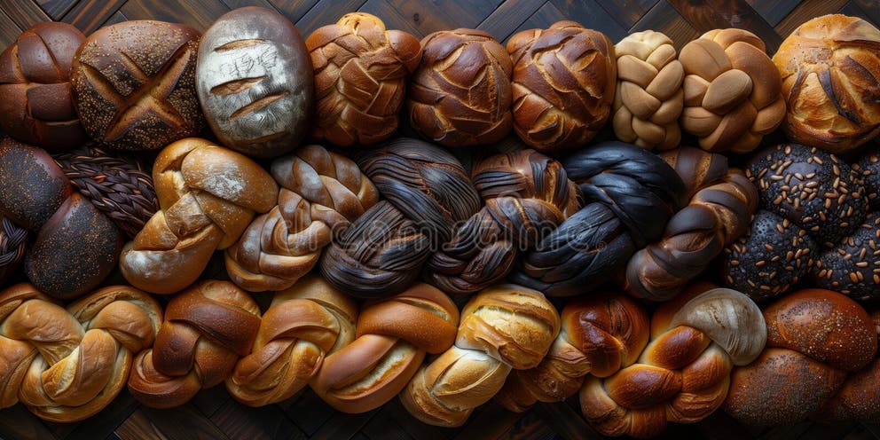 An Extensive Array of Artisanal Bread, Showcasing Various Textures and ...