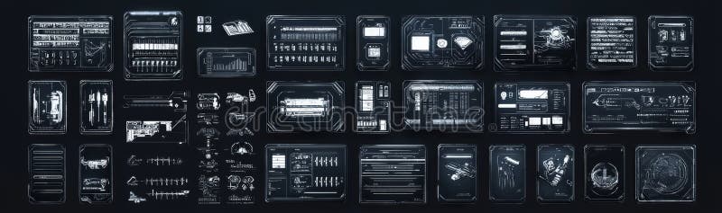 An Extensive Array of Futuristic Interface Components for High-tech ...
