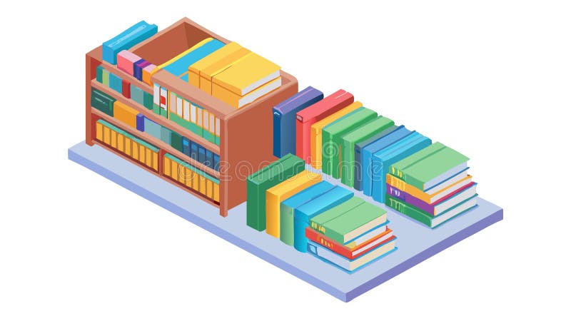 Extensive Bookshelf, Learning Resource and Knowledge Base, Vector Design Generative AI Stock ...