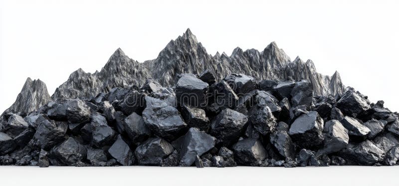 Extensive Coal Mine Landscape Featuring Natural Mountain Scenery ...