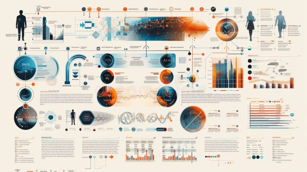 An Extensive Collection of Infographics Elements Including Charts ...