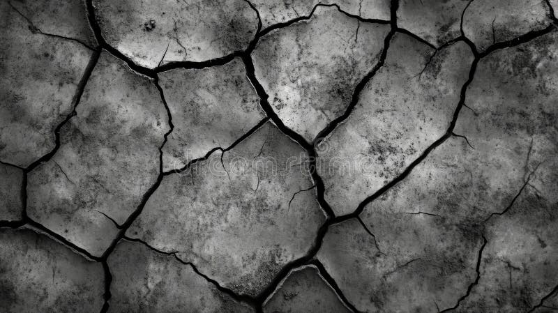Extensive Cracks in a Surface, Closeup View of Texture, Pattern, and ...