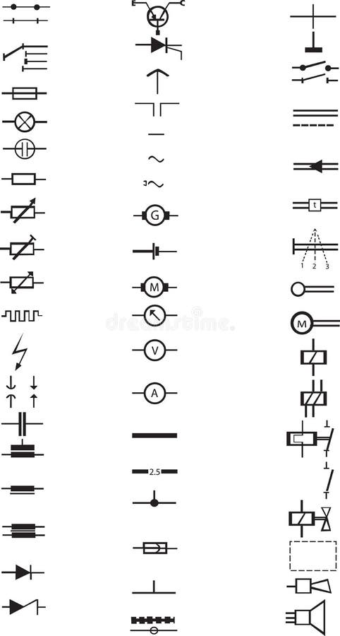 Extensive List of Numerous Electric Signs Stock Vector - Illustration ...