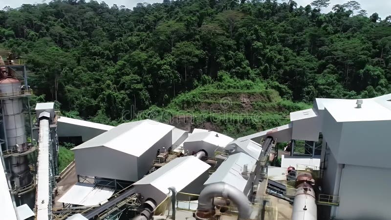Extensive Nickel Mining Mineral Processing Plants Amid Dense Rainforest ...