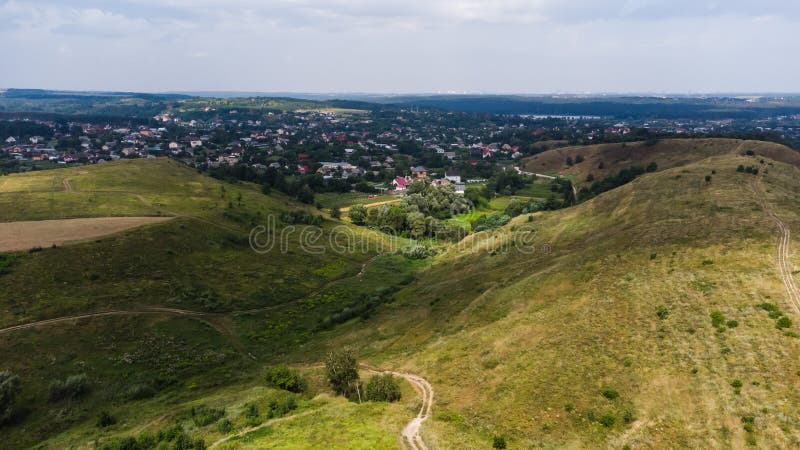 Extensive Rural Landscape with Patches of Fields, Orchards and Hedges ...