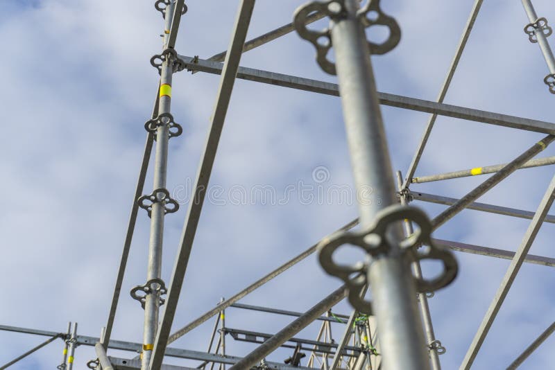 Metal Girder Extensive Scaffolding Providing Platforms for Stage ...