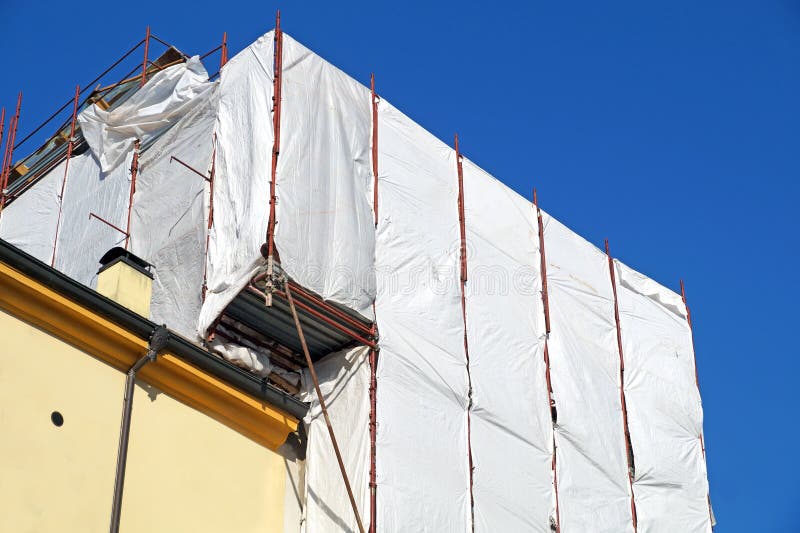 Extensive Scaffolding Providing Platforms for Work in Progress . Stock ...