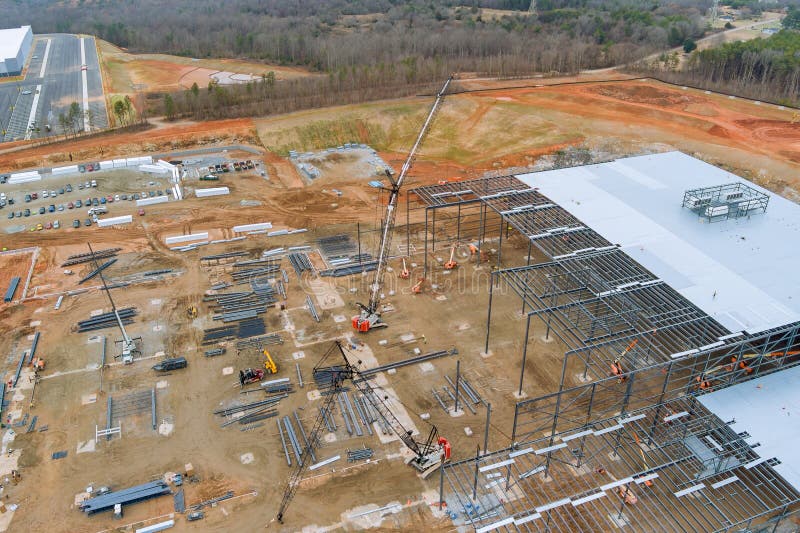 An Extensive Set of Construction Equipment is Seen Working on the Under ...