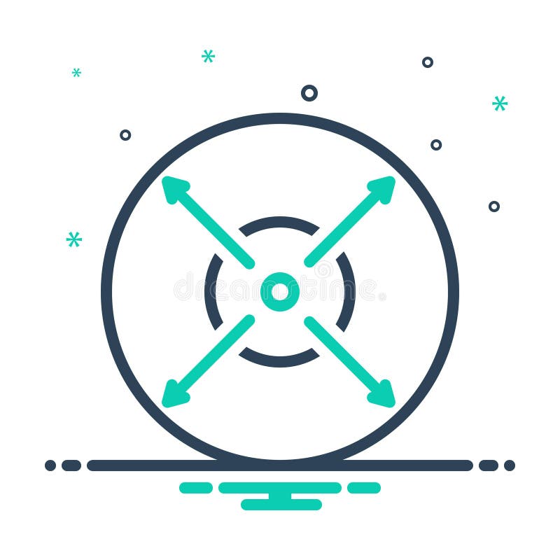 Mix Icon for Extent, Limit and Range Stock Vector - Illustration of ...