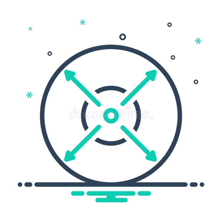 Mix Icon for Extent, Limit and Range Stock Vector - Illustration of ...