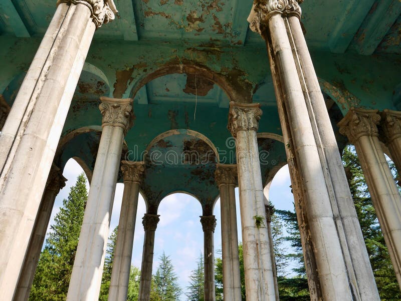 Exterior of Abandoned Soviet Sanatorium Medea in Tskaltubo, Georgia ...