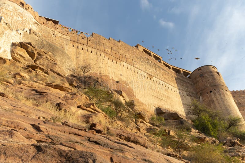 Exterior of Ancient Fort Wall in Morning Light Stock Photo - Image of ...