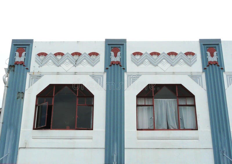 Exterior of an Art-Deco Building Stock Photo - Image of landmark ...