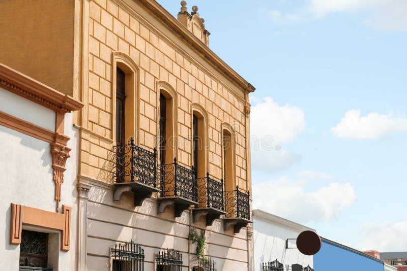 Exterior of Beautiful Building with Windows and Balconies Stock Image ...