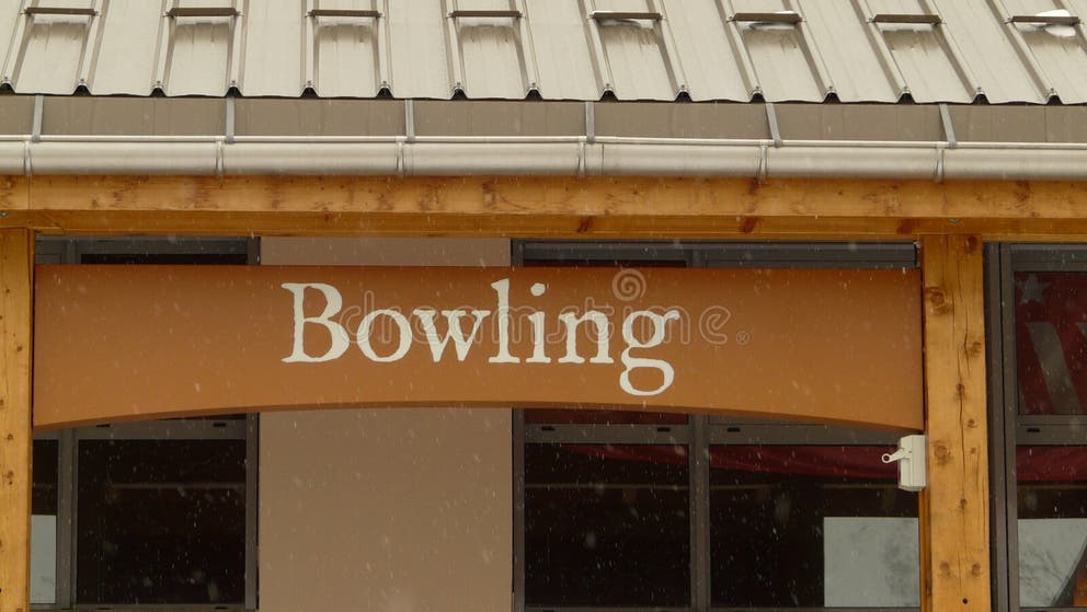 The Exterior of a Bowling Alley Stock Photo - Image of wood, sport ...