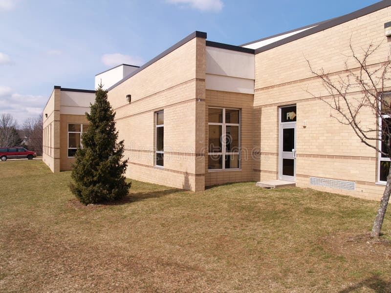 Exterior of an Old Brick High School in New Jersey Stock Photo - Image ...