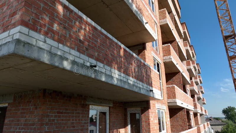 Exterior of a Brick House. a House without a Facade Stock Footage ...