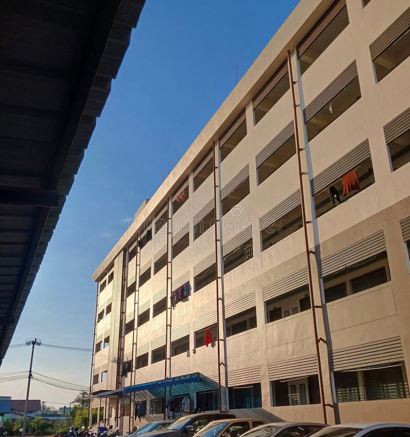 Exterior Building Balcony Strack White Color Stock Photo - Image of ...
