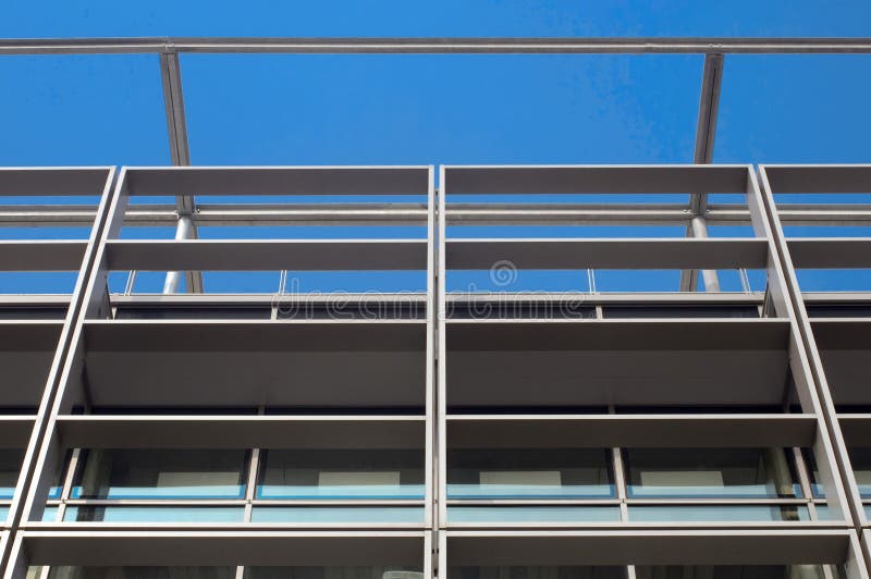 Exterior of Building with Metal Structure, Detail Stock Photo - Image ...
