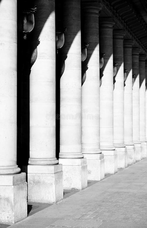 Exterior of a Building with Pillar and Column Stock Photo - Image of ...