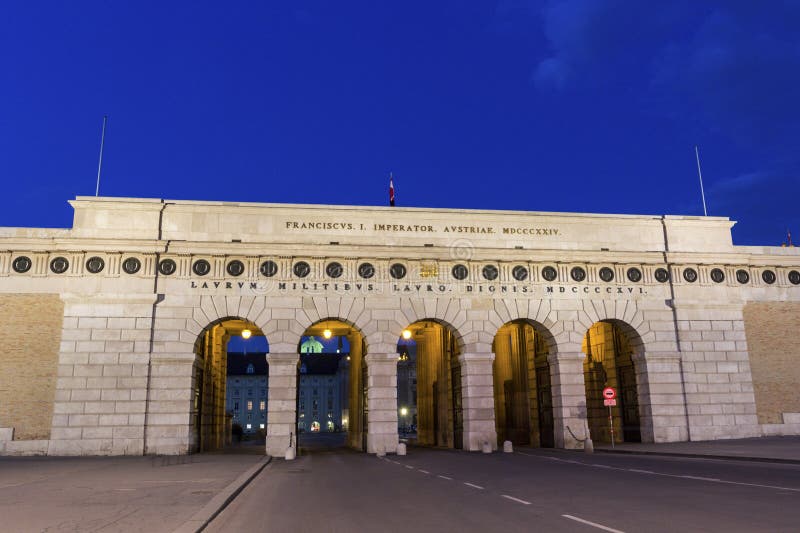Exterior Castle Gate in Vienna in Austria Stock Photo - Image of blue ...