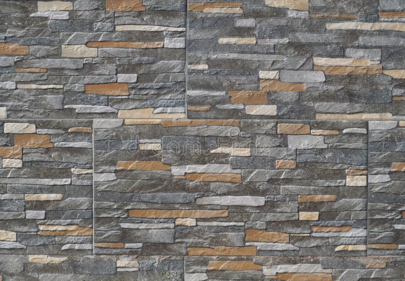 Exterior Cladding Wall Made of Stoneware with Rocks Effect. Background ...