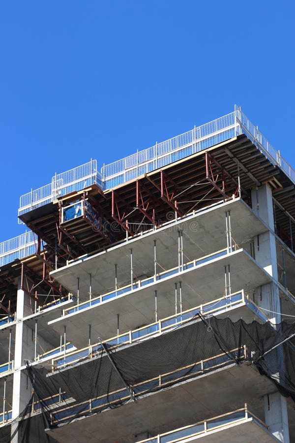 Exterior of a Concrete Building Under Construction in a City Stock ...