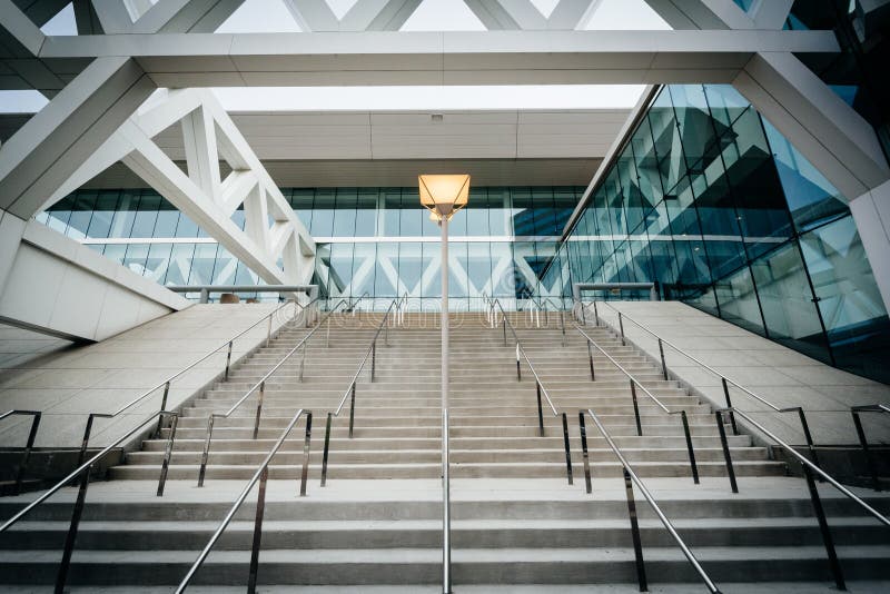 The Exterior of the Convention Center, in Baltimore, Maryland. Stock ...