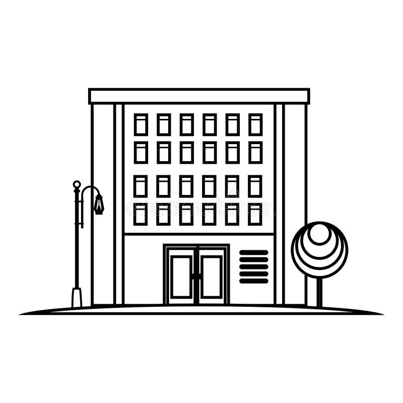 Exterior Cute Building Icon Stock Illustration - Illustration of ...