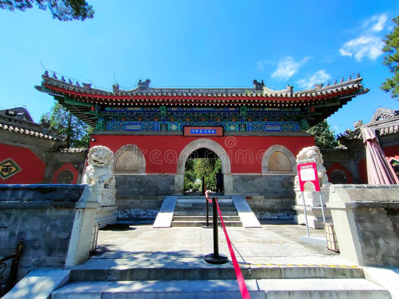 Exterior of the Dajue Temple in Beijing, China Stock Image - Image of ...
