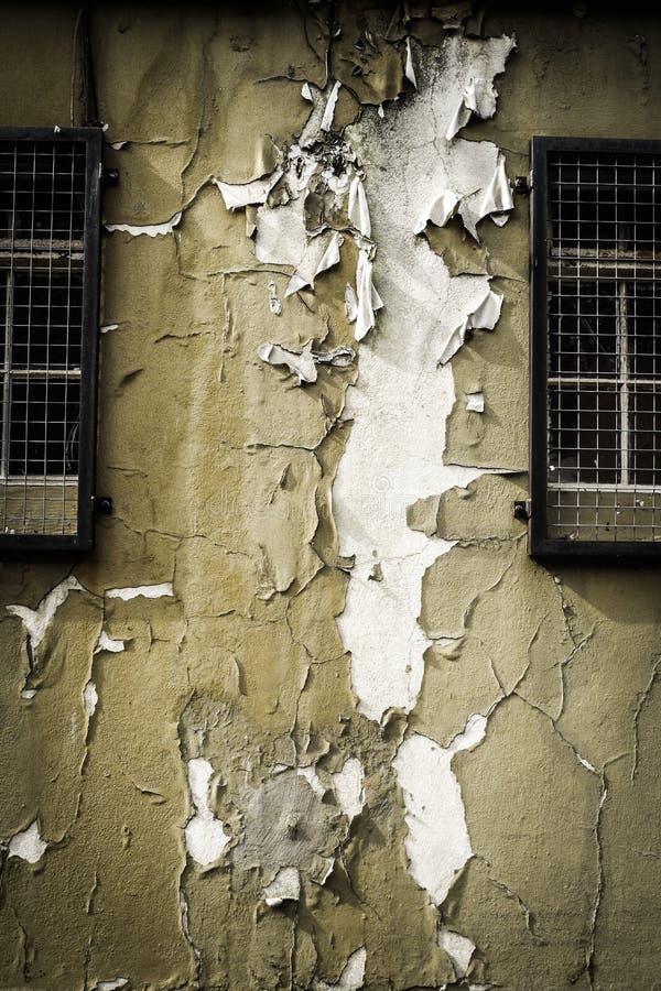 Exterior Design of an Old Building with Damaged Wall and the Paint is ...