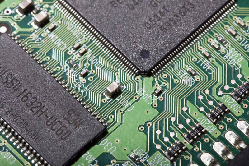 Hard Drive Electronic Board Stock Image - Image of information, drive ...