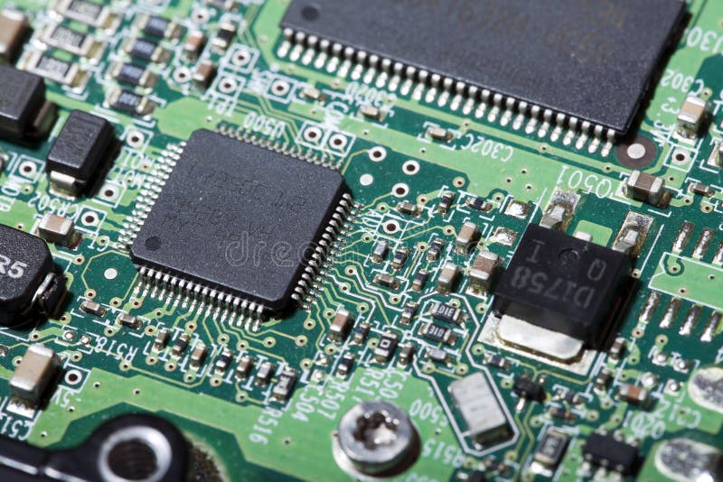 Hard Drive Electronic Board Stock Image - Image of equipment ...