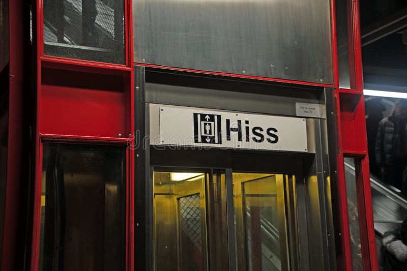 Exterior of an Elevator in a Subway Station in Stockholm Editorial ...