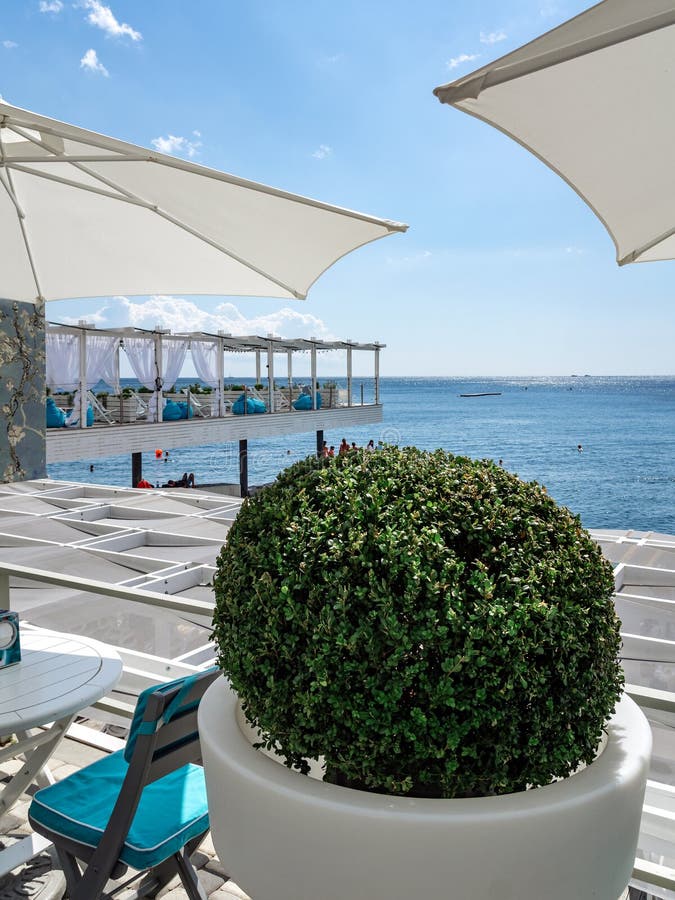 Exterior of the Embankment on Massandra Beach in Yalta Stock Image ...