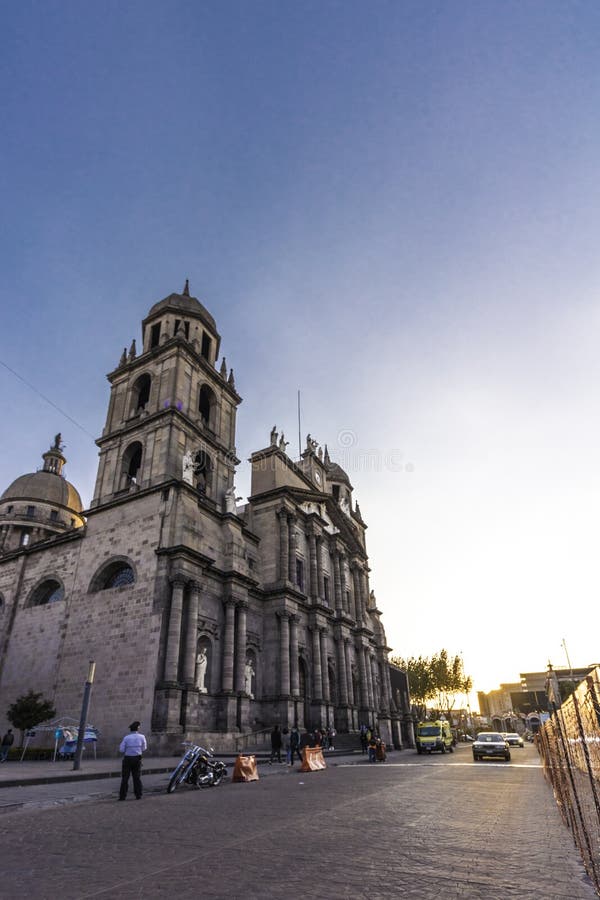 Exterior Facade of the Cathedral of the City of Toluca in the State of ...