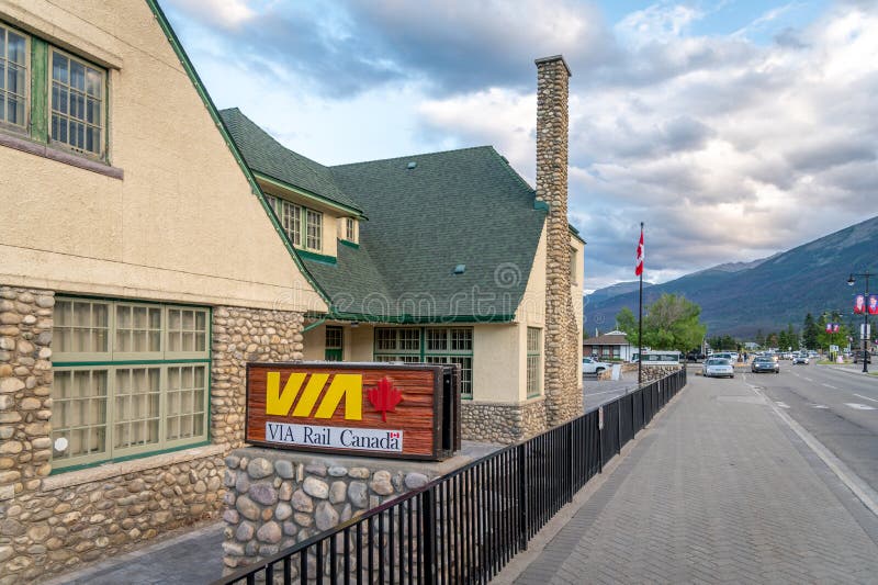 Exterior Facade of the Jasper Train Station Editorial Stock Photo ...