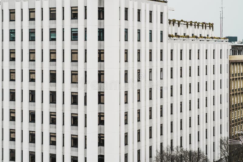 Exterior Facade and a Window Pattern Stock Image - Image of white ...
